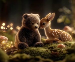 Bear and Deer Live Wallpaper - MyLiveWallpapers.com