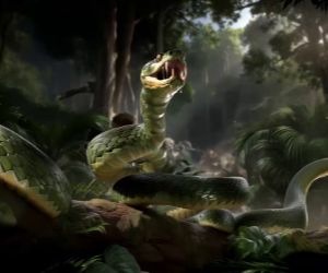 Green Jungle Snake Live Wallpaper - MyLiveWallpapers.com