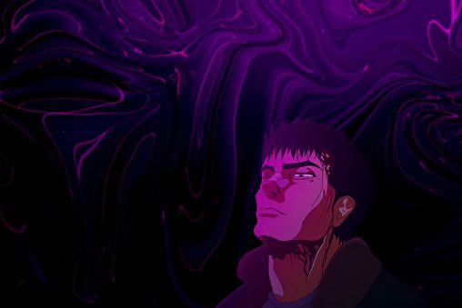 Guts Abstract Purple Depth Parallax Wallpaper - MyLiveWallpapers.com