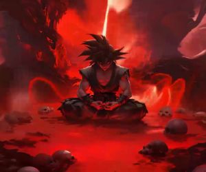 Goku Waterfall Bloodbath Series Live Wallpaper - MyLiveWallpapers.com