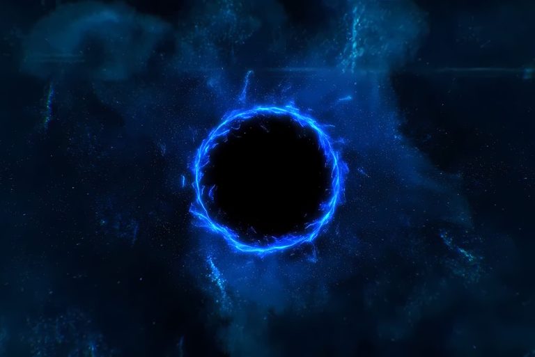 Particles Blue Ring Depth Parallax Wallpaper - MyLiveWallpapers.com