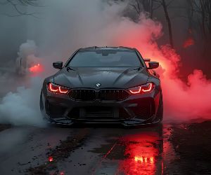 Black BMW Smoke Flares Live Wallpaper - MyLiveWallpapers.com