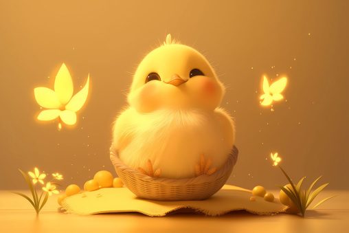 Cute Chick Depth Parallax Wallpaper - MyLiveWallpapers.com
