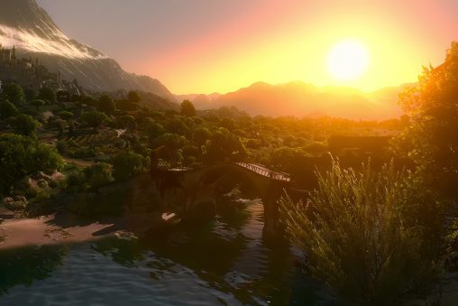 Sunset in Toussaint Depth Parallax Wallpaper - MyLiveWallpapers.com