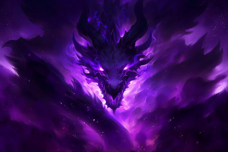 Fantasy Purple Dragon Depth Parallax Wallpaper - MyLiveWallpapers.com