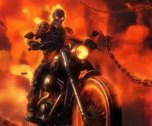 Blazing Ghost Rider Live Wallpaper - MyLiveWallpapers.com