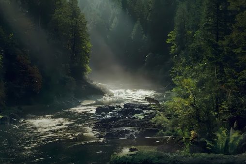 Peaceful Stream Depth Parallax Wallpaper - MyLiveWallpapers.com