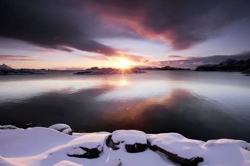 Icy Sunrise Depth Parallax Wallpaper - MyLiveWallpapers.com