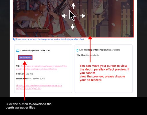 How To Set Depth Parallax Wallpaper for Your Monitor - MyLiveWallpapers.com